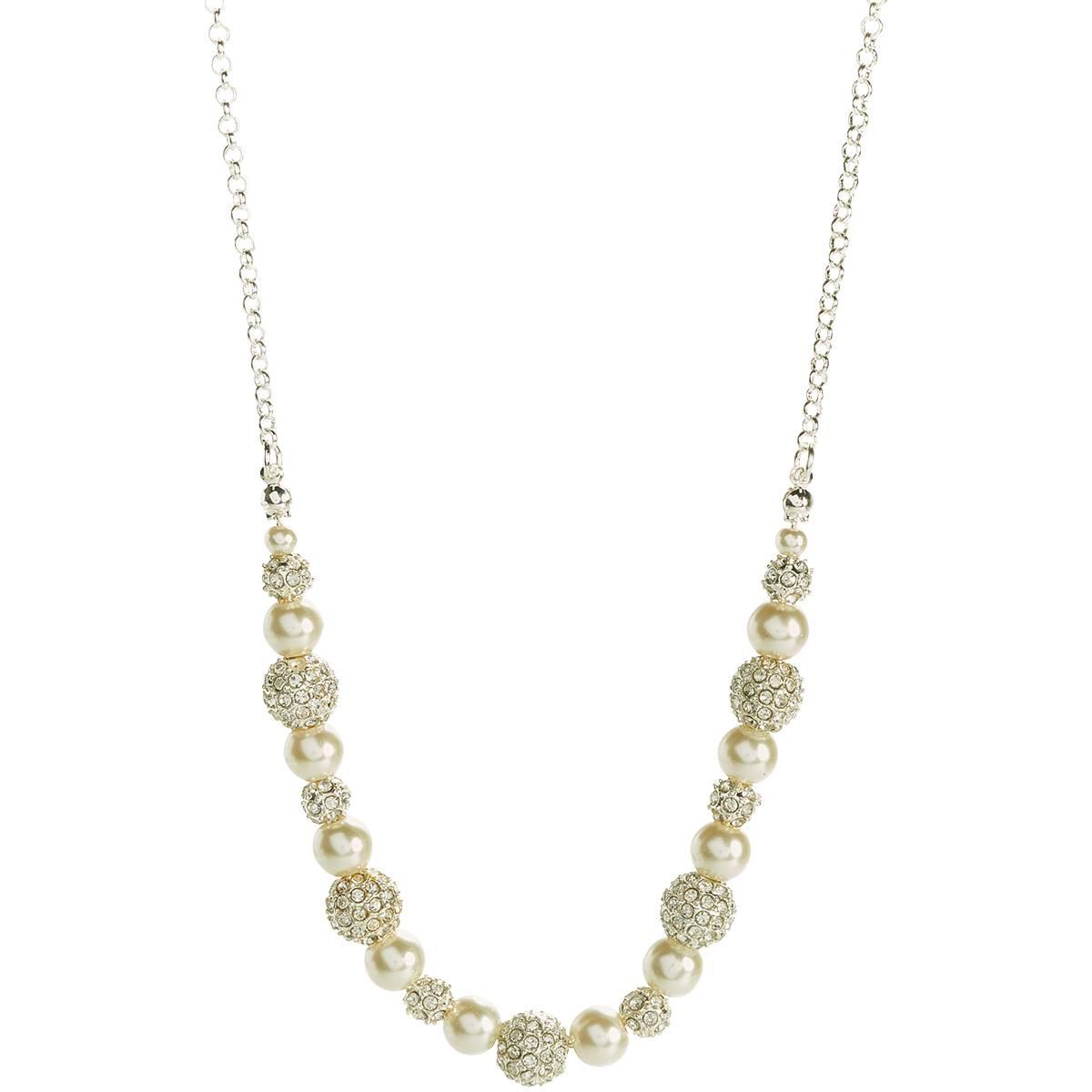 Click here for Rosa Rhinestones Silver-Tone Glass Pearl Fireball... prices