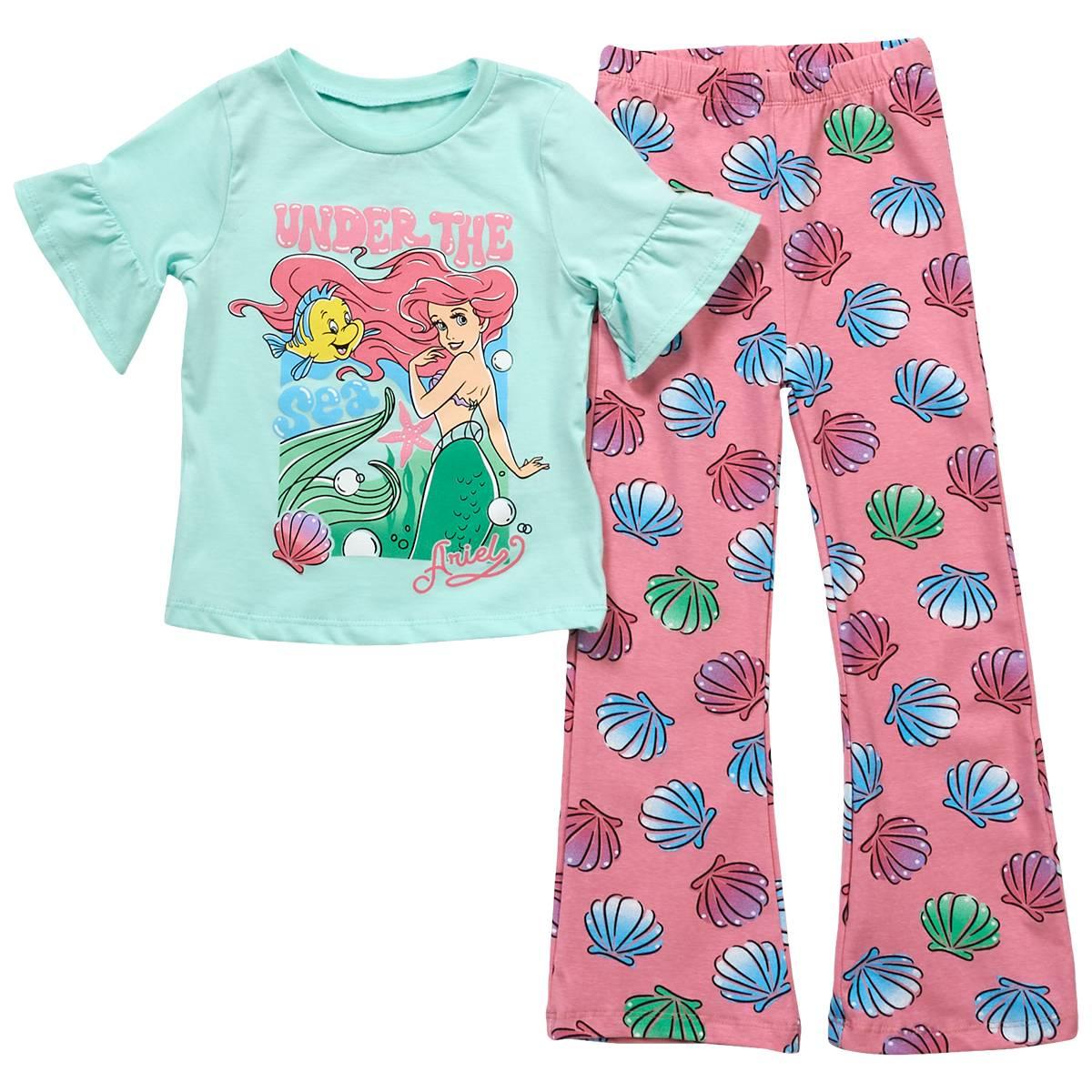 Click here for Girls (4-6x) Disney Ariel Short Sleeve Tee w/ Flar... prices