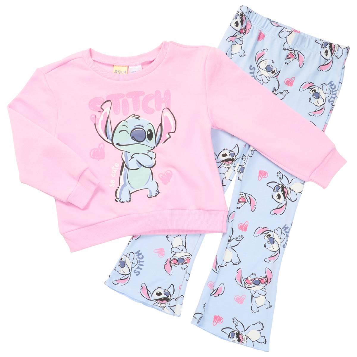 Click here for Girls (4-6x) Disney Stitch So Cute Top & Flare Leg... prices