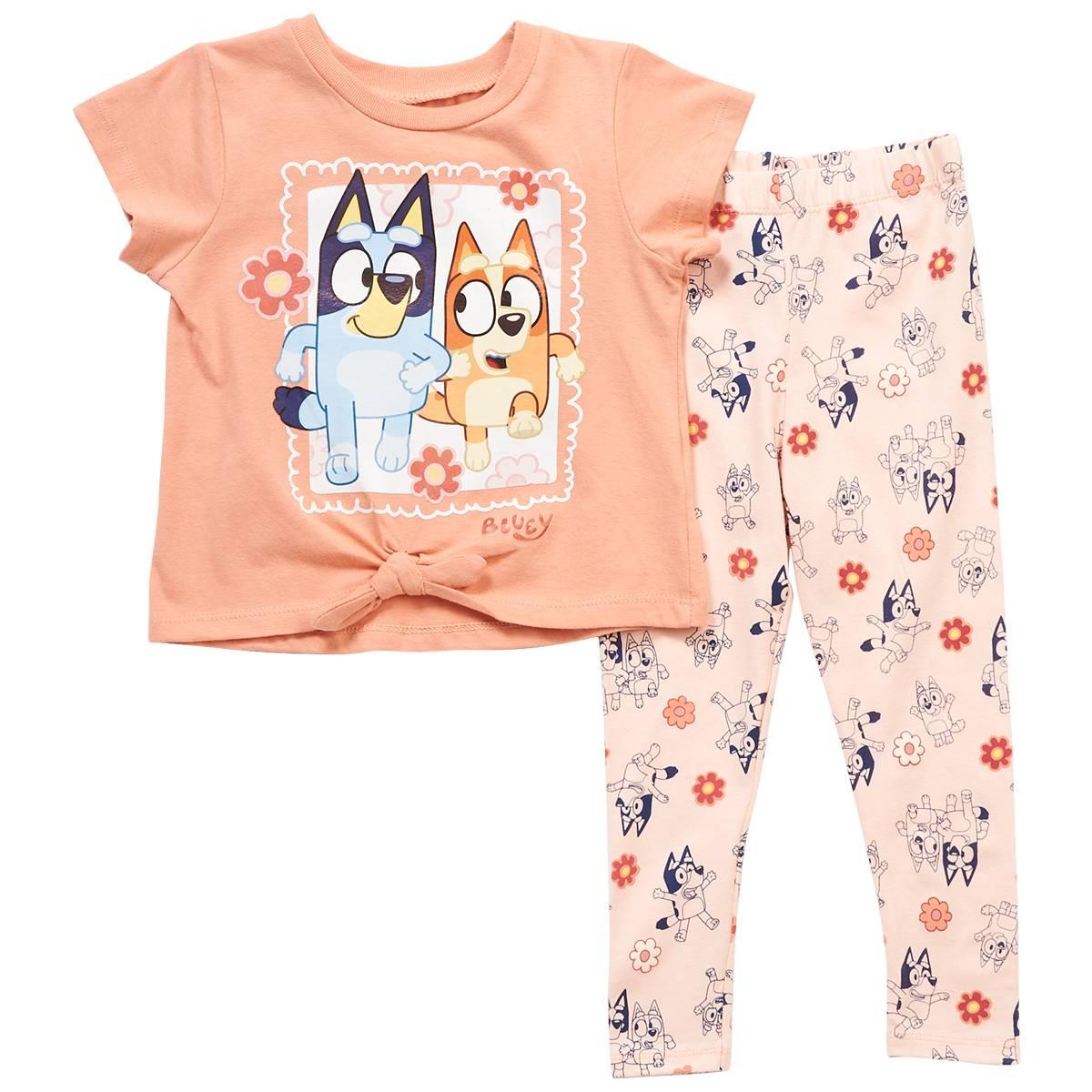 Click here for Toddler Girl Bluey & Bingo Short Sleeve Top & Flor... prices