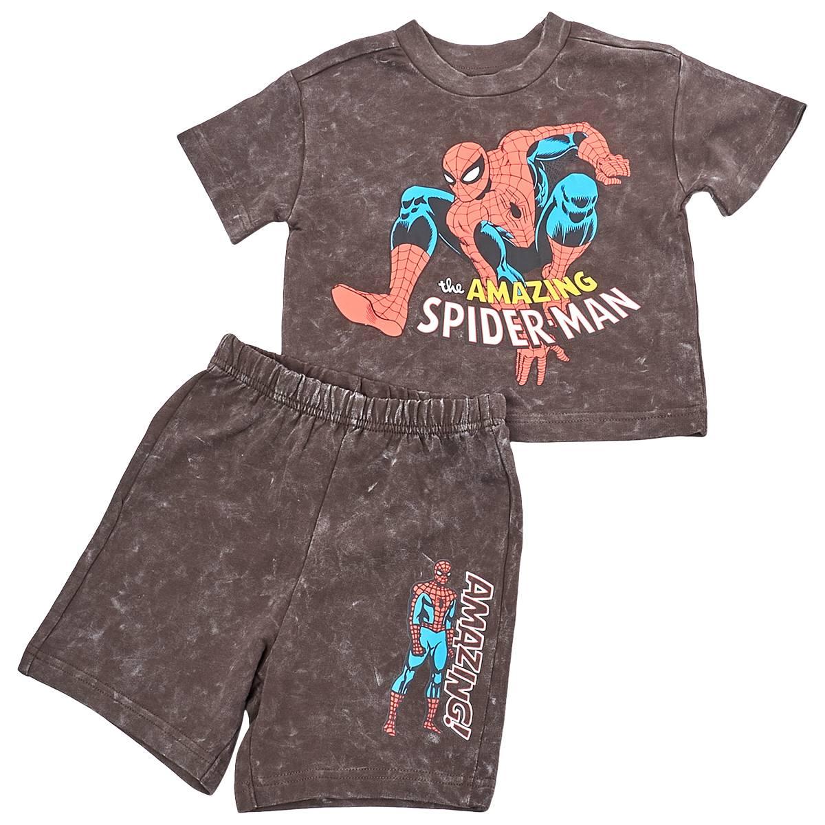 Click here for Toddler Boy Marvel Spider-Man Marled Tee & Shorts... prices