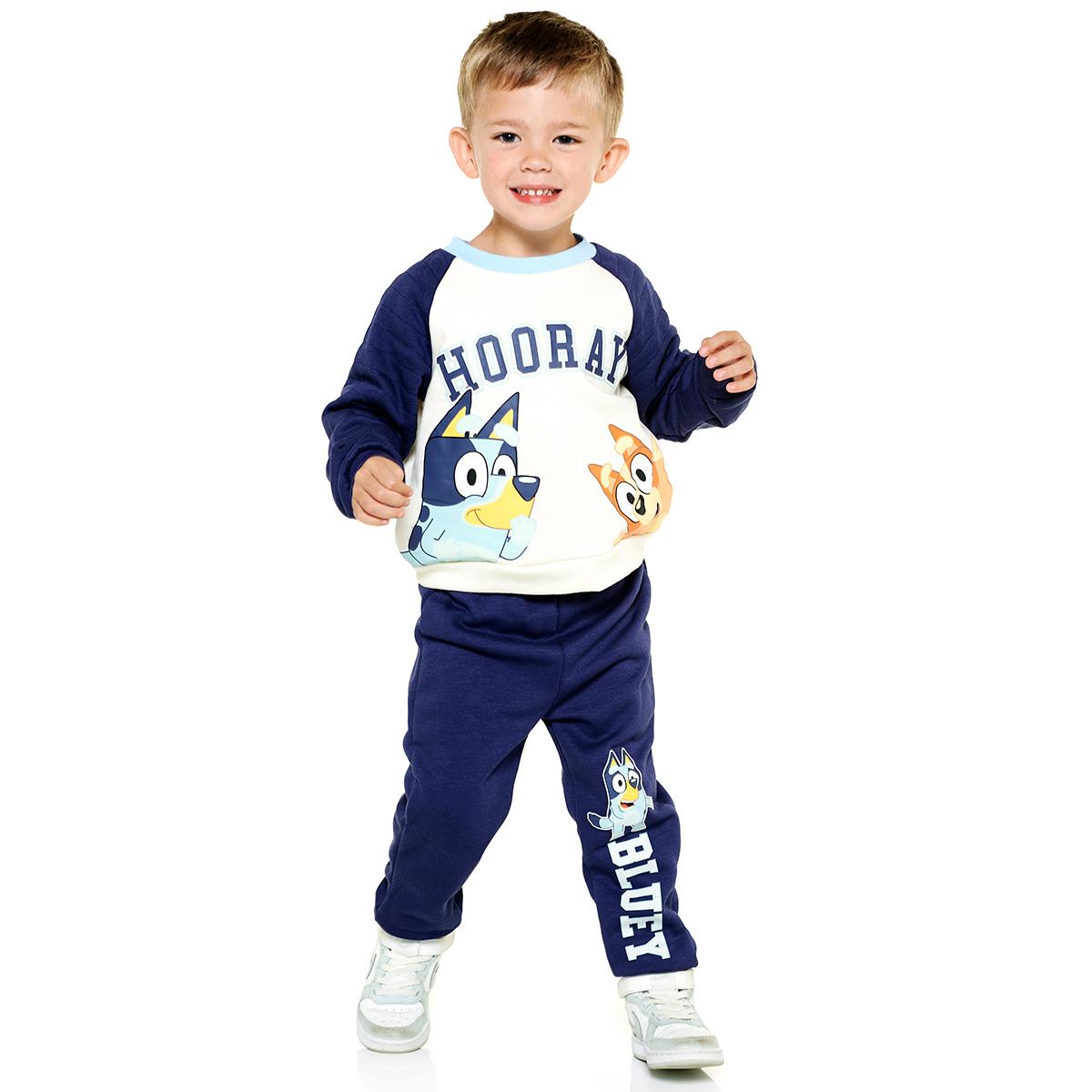 Click here for Toddler Boy Bluey & Bingo Color Block Hooray Jogge... prices