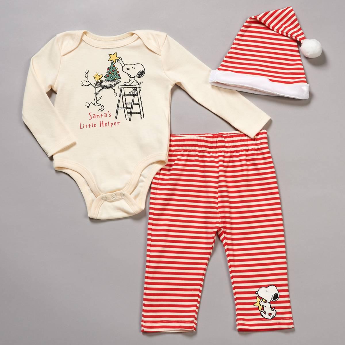 Click here for Baby Boy (NB-9M) Peanuts(tm) 3pc. Snoopy Christmas... prices