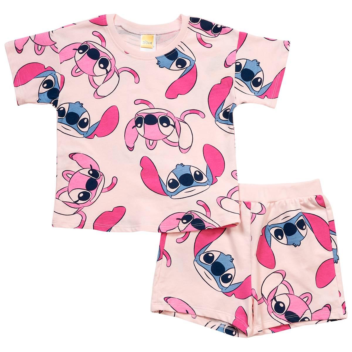 Click here for Girls (4-6x) Disney Stitch & Angel Tee & Short Set prices