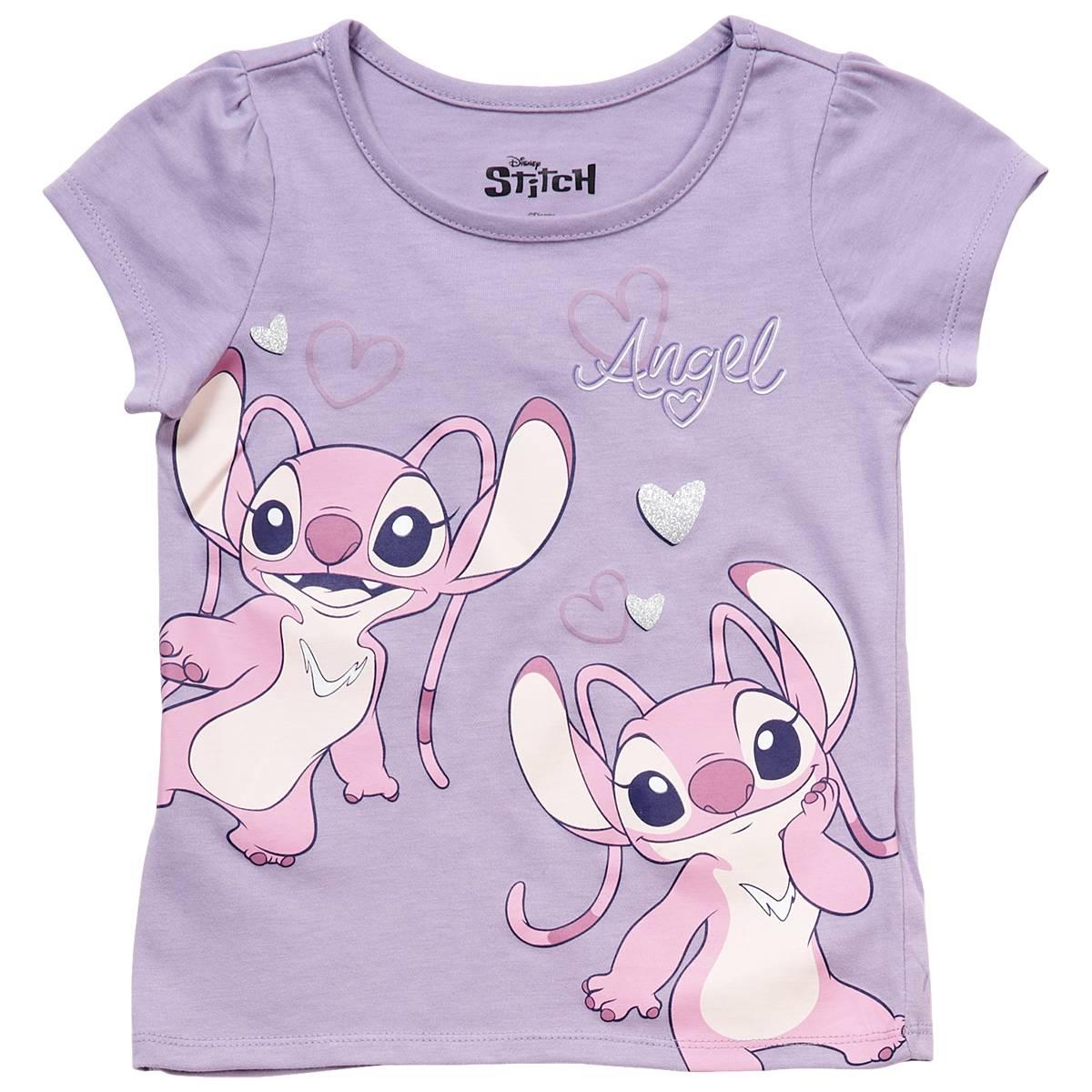 Click here for Girls (4-6x) Disney Stitch Short Sleeve Angel Hear... prices
