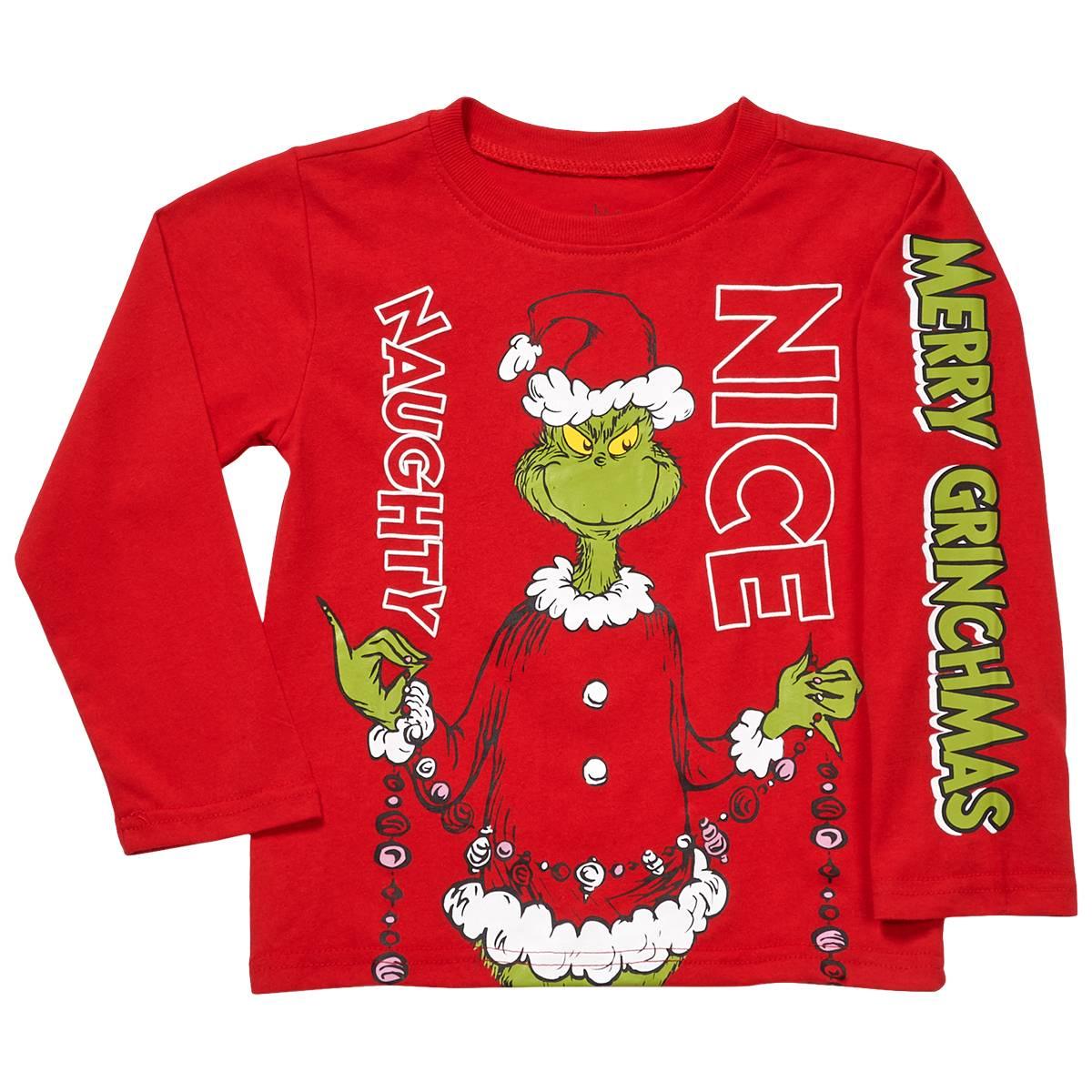 Click here for Boys (4-7) Grinch Naughty & Nice Long Sleeve Tee prices