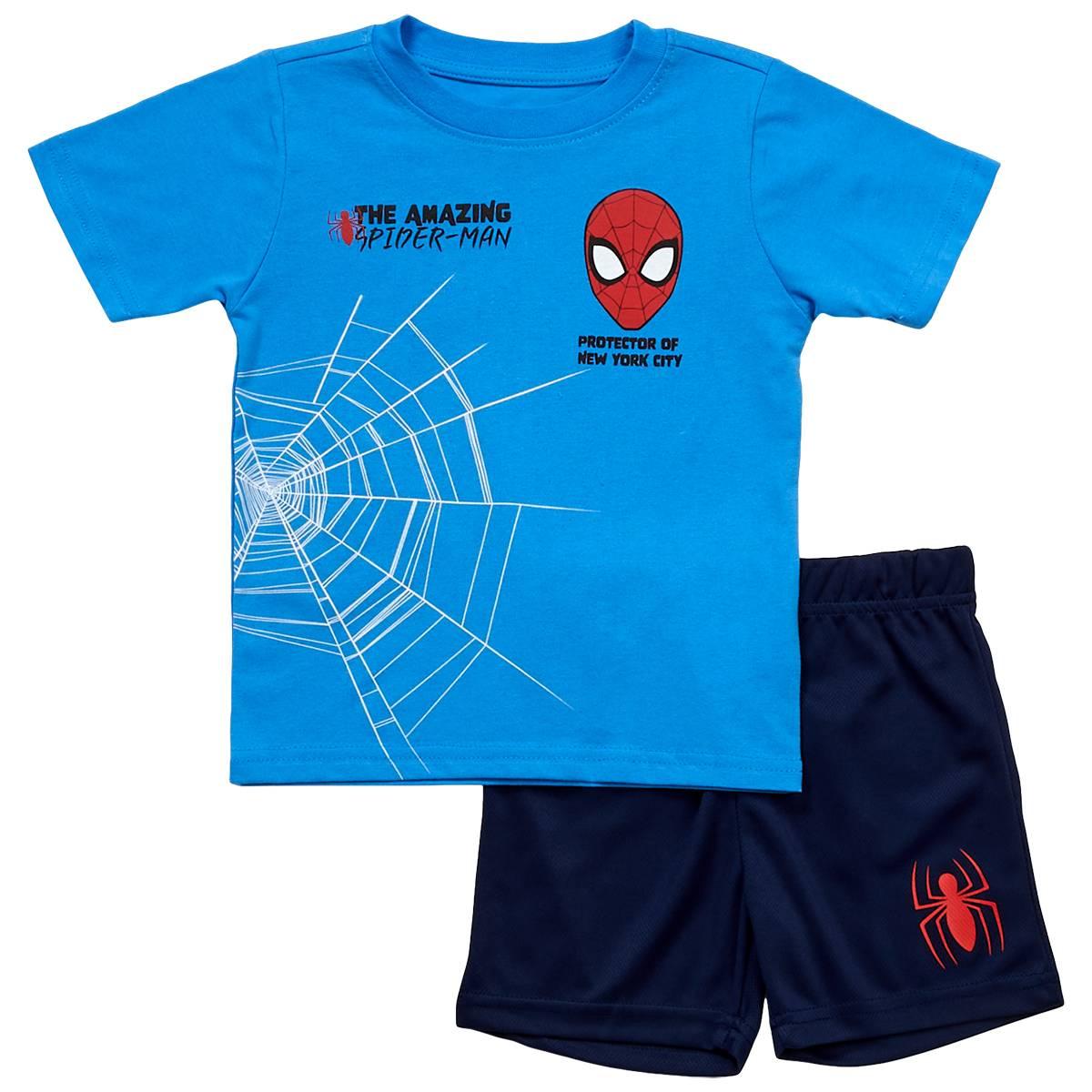 Click here for Boys (4-7) Marvel Spider-Man Tee & Mesh Shorts Set... prices