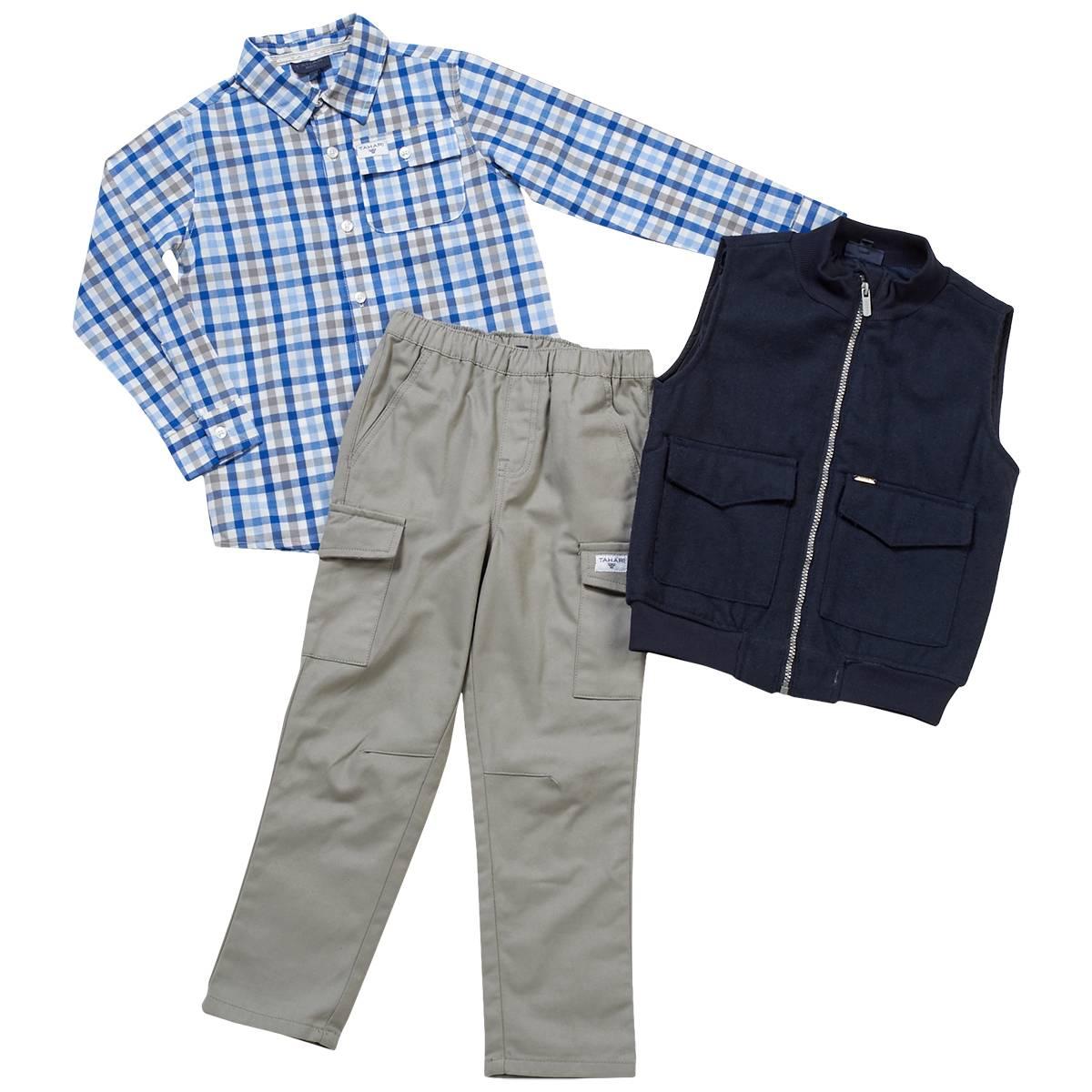Click here for Boys (4-7) Tahari 3pc. Button Down  Pants  & Vest... prices