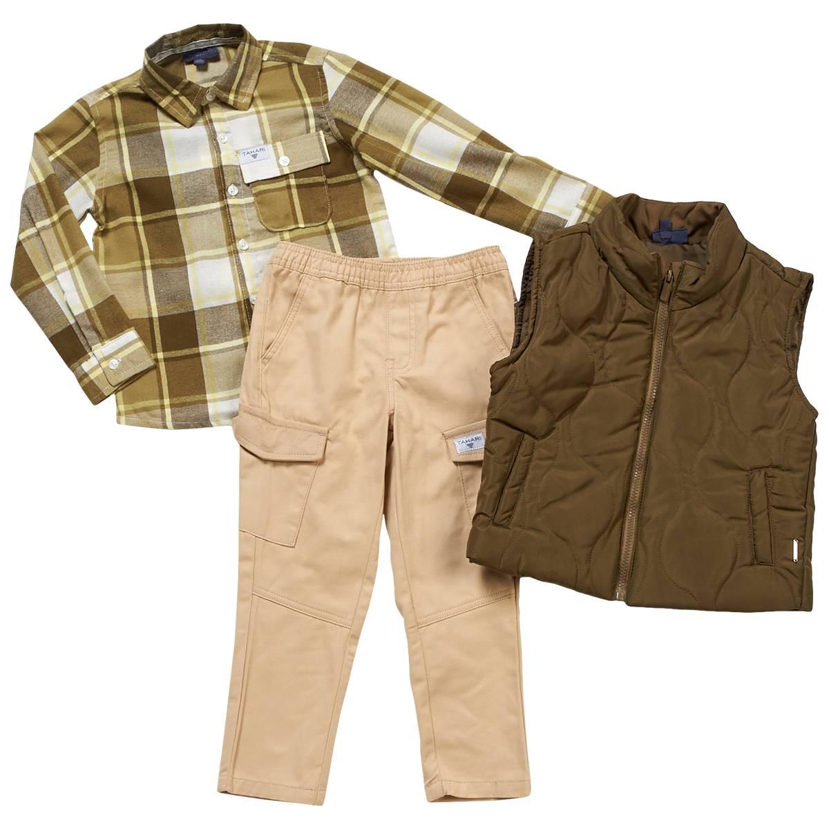 Click here for Boys (4-7) Tahari 3pc. Button Down  Pants  & Quilt... prices
