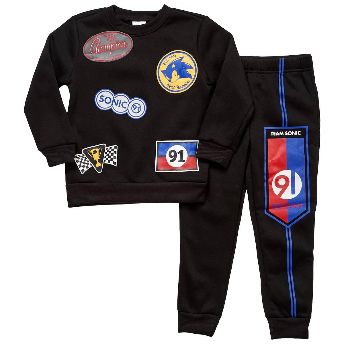 Click here for Boys (4-7) Sonic Patch Sweatshirt & Jogger Set - B... prices