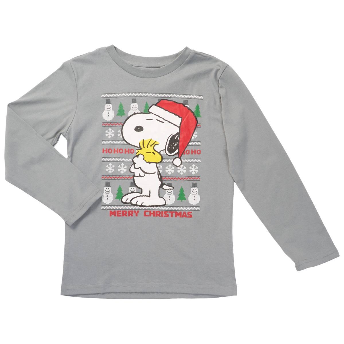 Click here for Boys (8-16) Peanuts Snoopy Merry Christmas Long Sl... prices