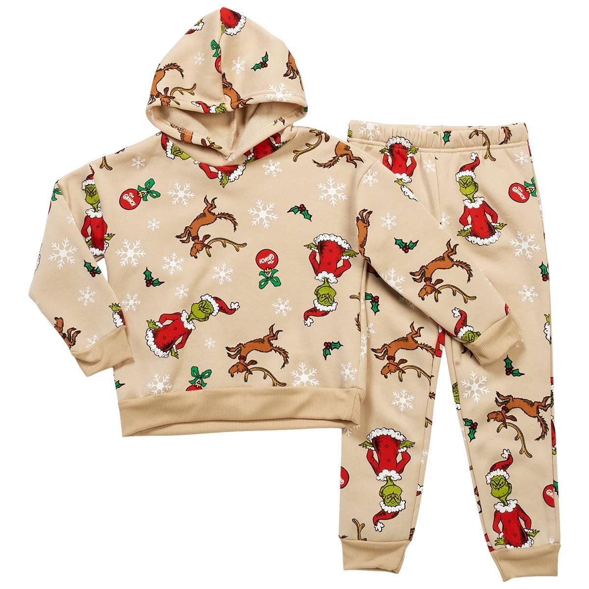 Click here for Toddlers Grinch Christmas Hoodie & Jogger Set prices