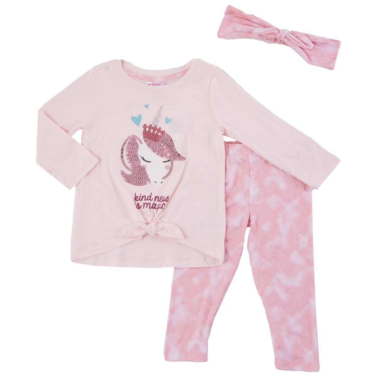 Click here for Baby Girl (12-24M) Nannette 3pc. Unicorn Tee & Leg... prices