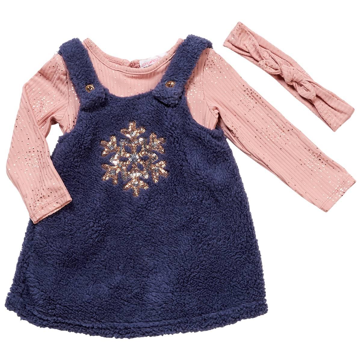 Click here for Baby Girl (12-24M) Tahari Snowflake Plush Jumper S... prices