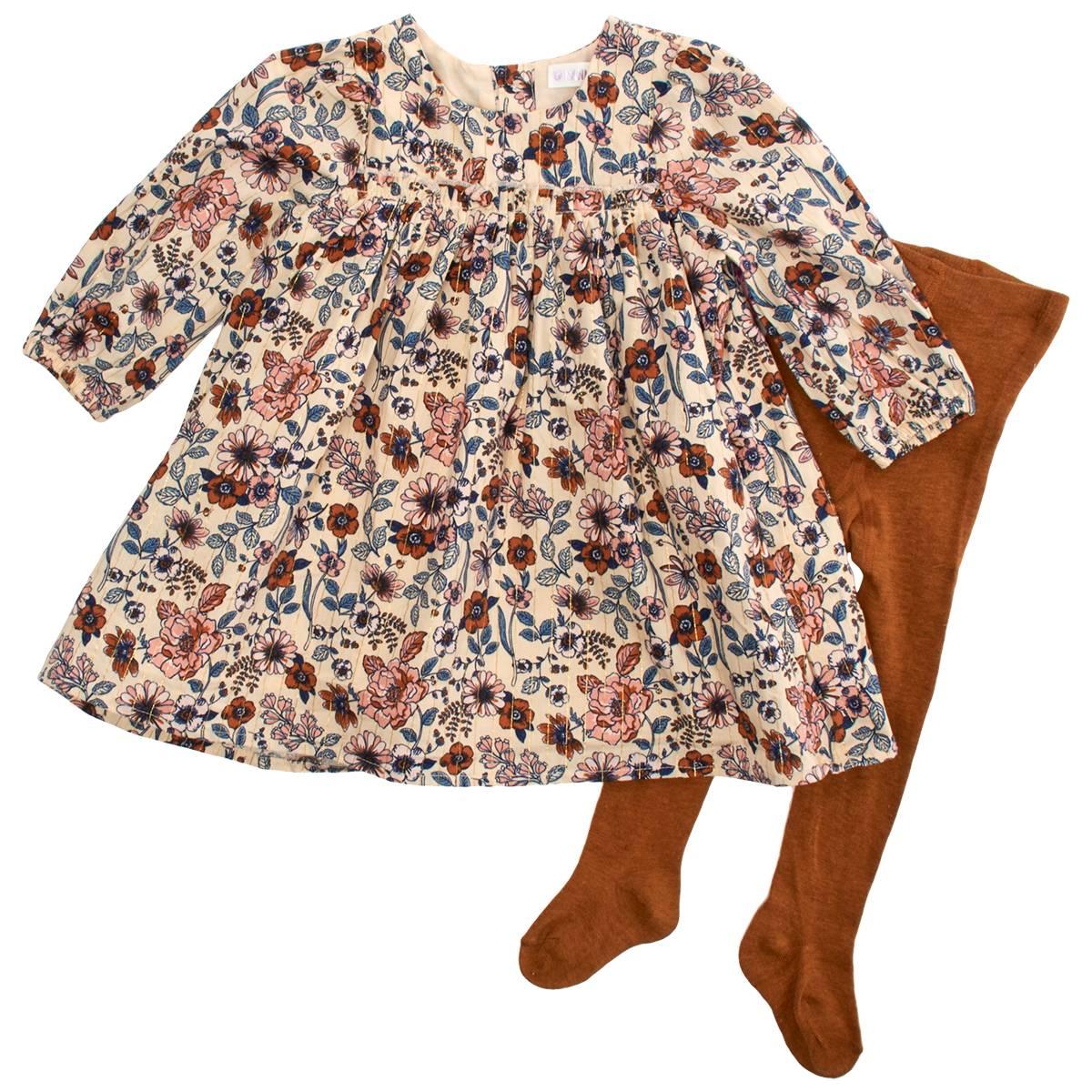 Click here for Baby Girl (12-24M) Nannette Floral Lurex Dress wit... prices
