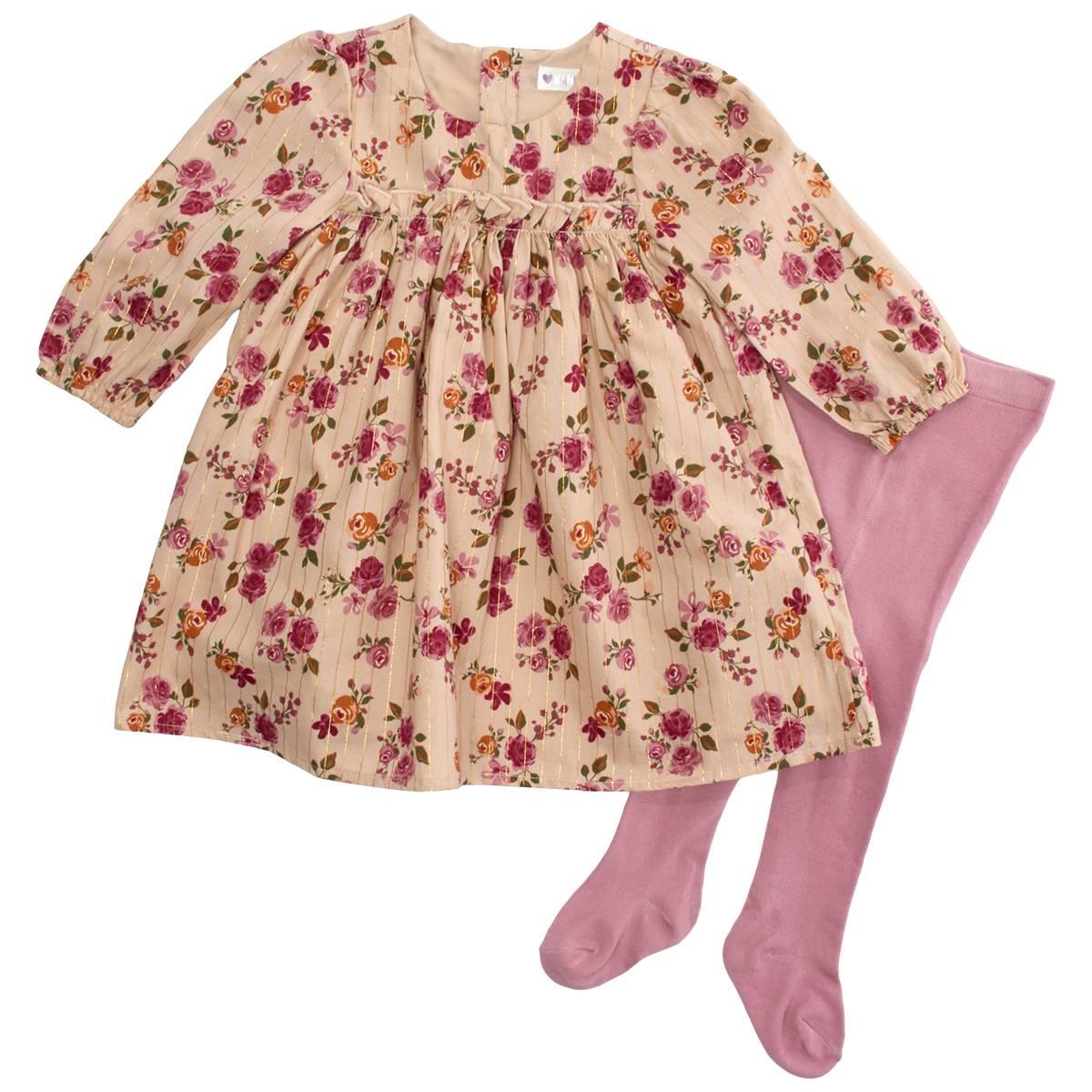 Click here for Baby Girl (12-24M) Nannette Lurex Floral Dress wit... prices