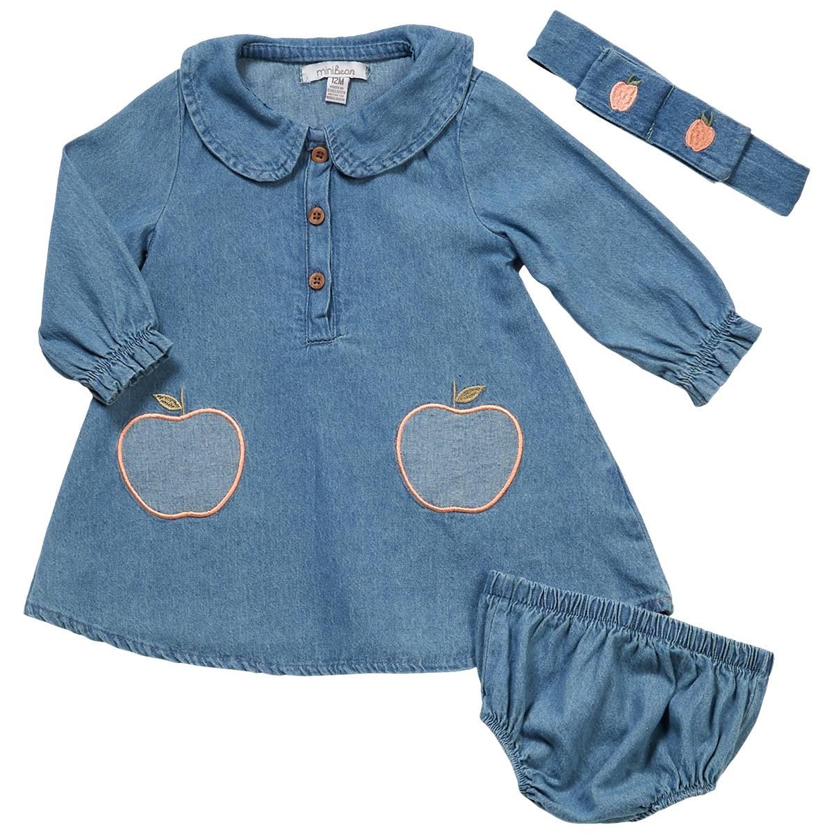 Click here for Baby Girl (12-24M) Mini Bean Collared Apple Appliq... prices