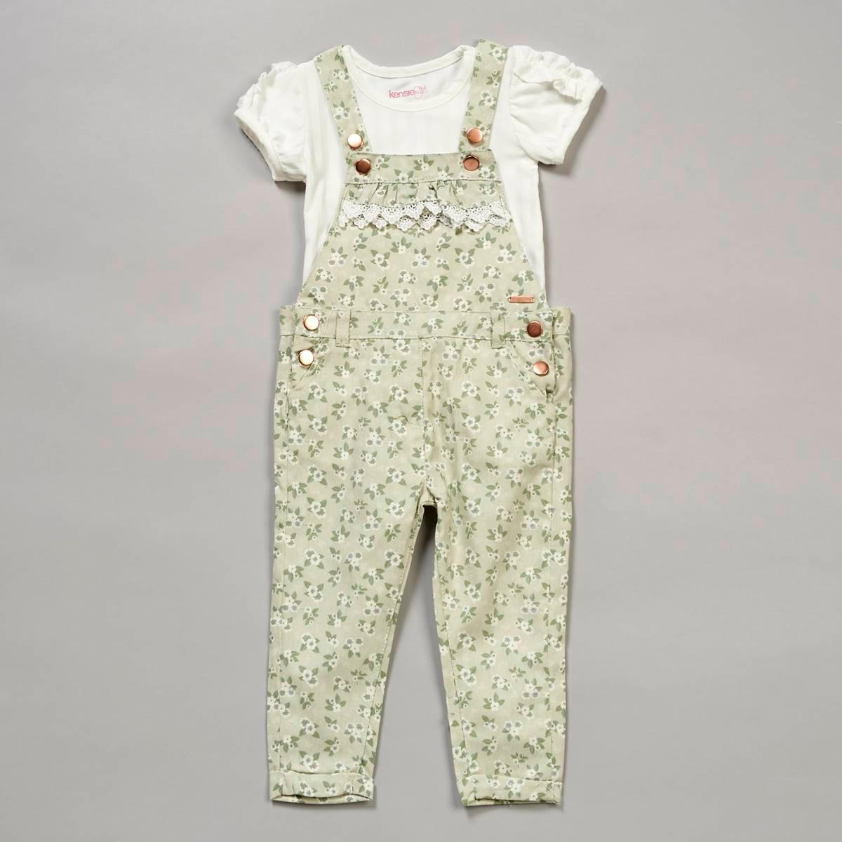 Click here for Toddler Girl Kensie Girl 2pc. Floral Twill Overall... prices