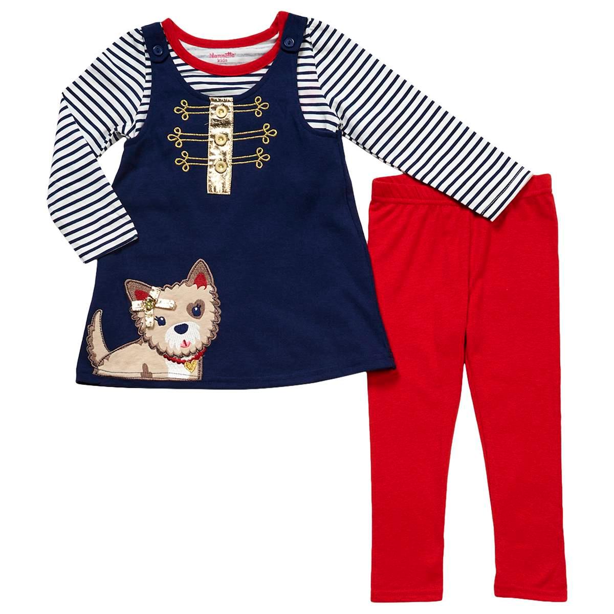 Click here for Toddler Girl Nannette 2pc. Long Sleeve Dog Jumper... prices