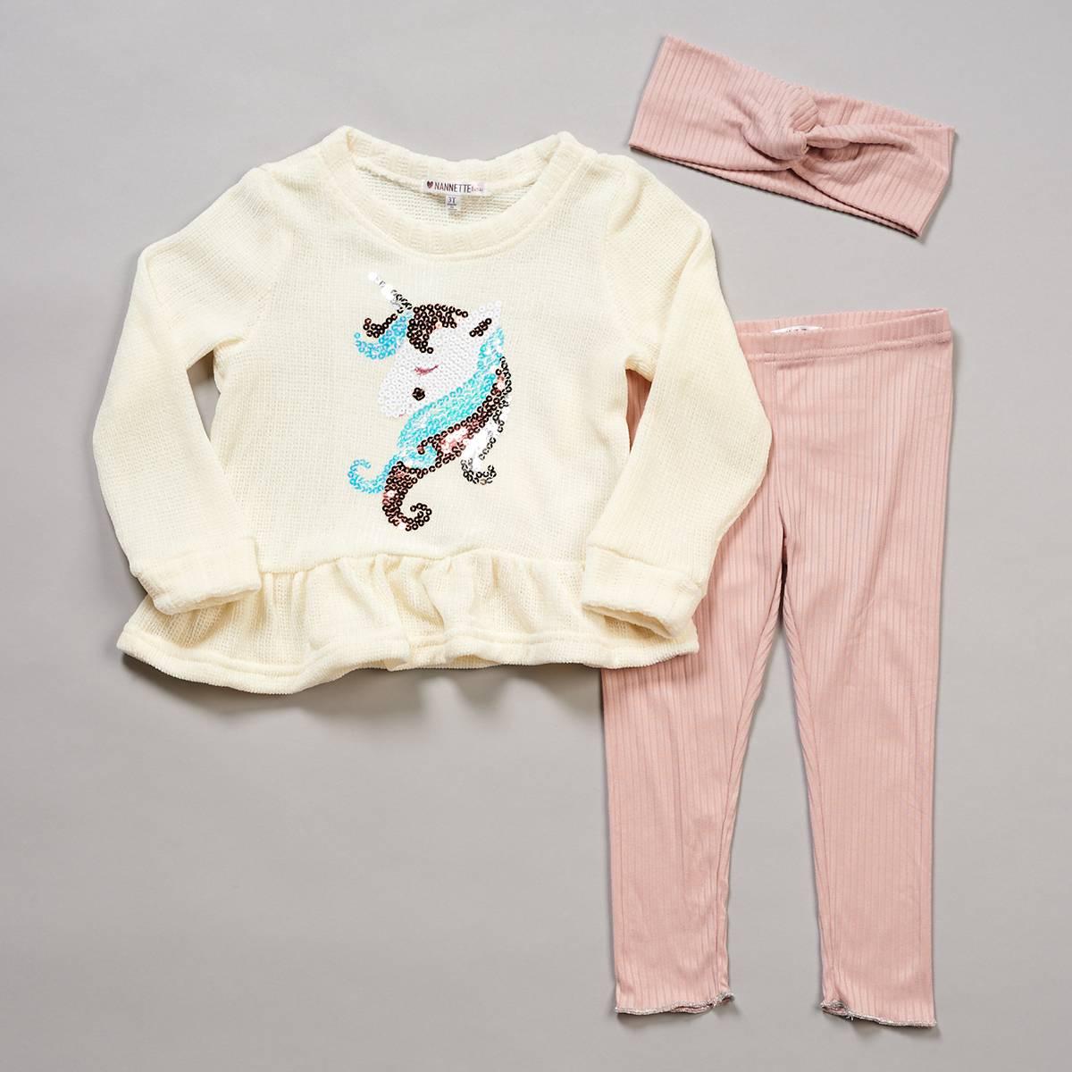 Click here for Toddler Girl Nannette 2pc. Sequin Unicorn Sweater... prices