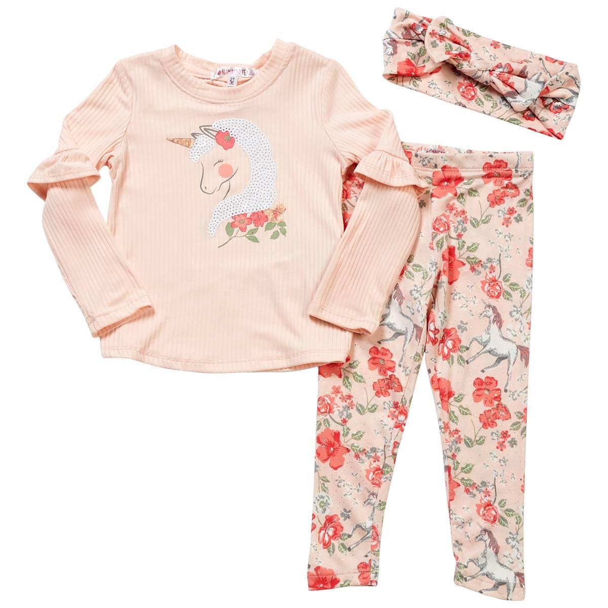 Click here for Toddler Girl Nannette Unicorn Top & Floral Foil Sp... prices