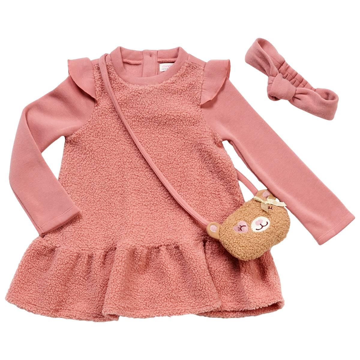 Click here for Toddler Girl Young Hearts 3pc. Sherpa Dress & Tedd... prices