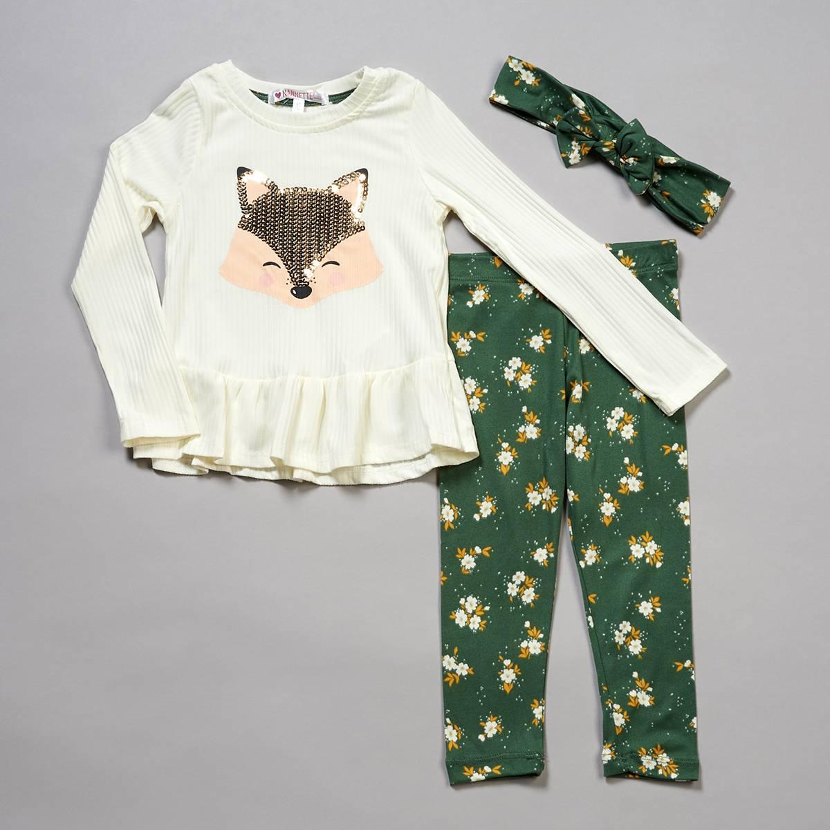 Click here for Toddler Girl Nannette Fox Top & Floral Leggings Se... prices