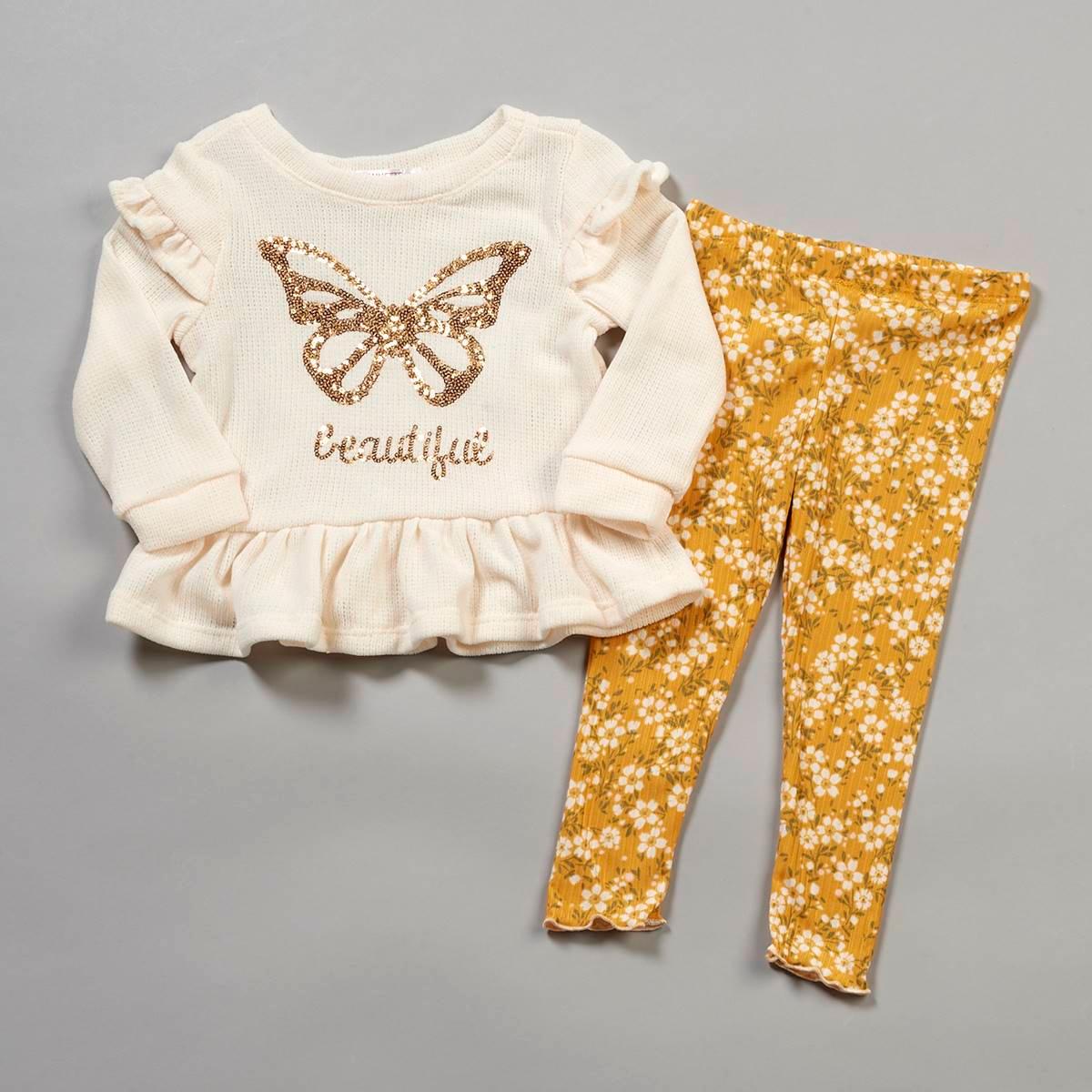 Click here for Toddler Girl Nannette Butterfly Chenille Tunic & R... prices