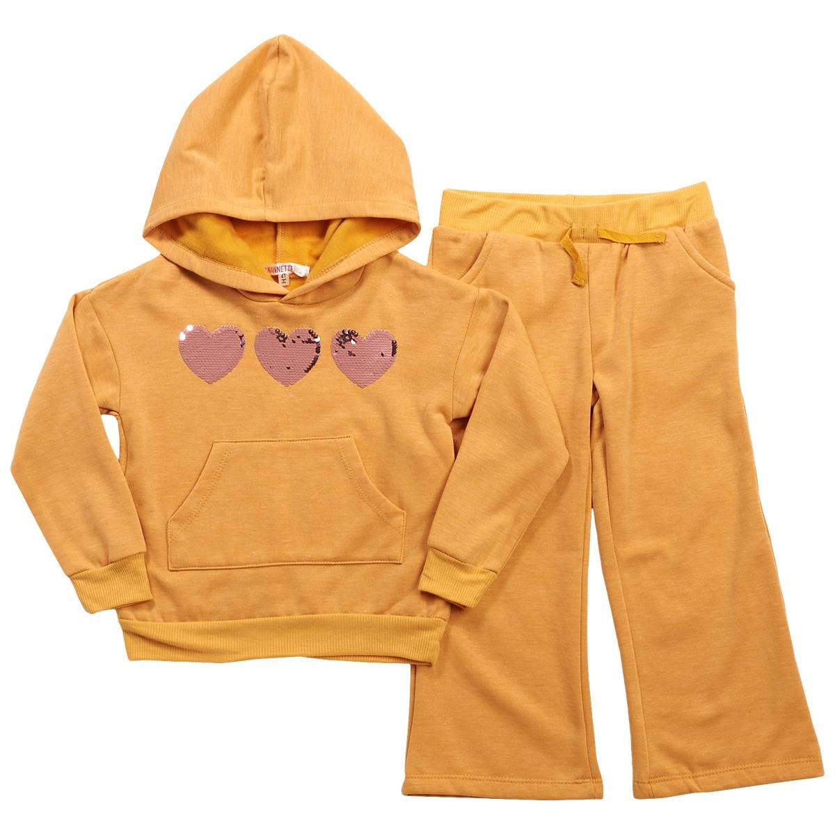 Click here for Toddler Girl Nannette Sequin Hearts Hoodie & Wide... prices