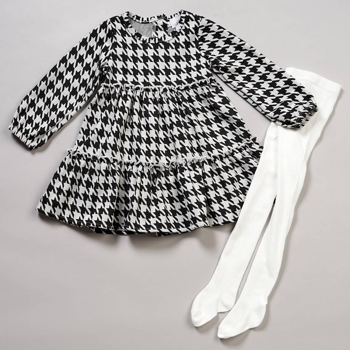 Click here for Toddler Girl Nannette Houndstooth Brushed Dress wi... prices