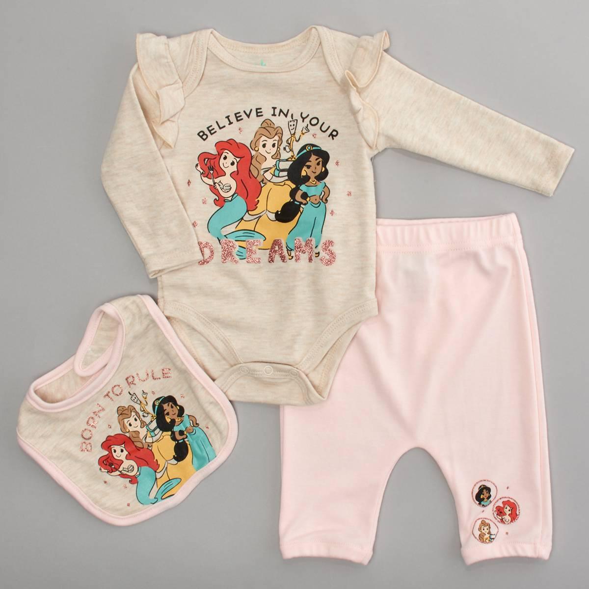 Click here for Baby Girl (NB-9M) Disney Princesses 3pc. Bodysuit... prices