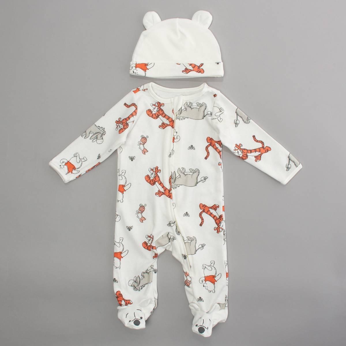 Click here for Baby Unisex (NB-9M) Disney Pooh & Friends Footie &... prices