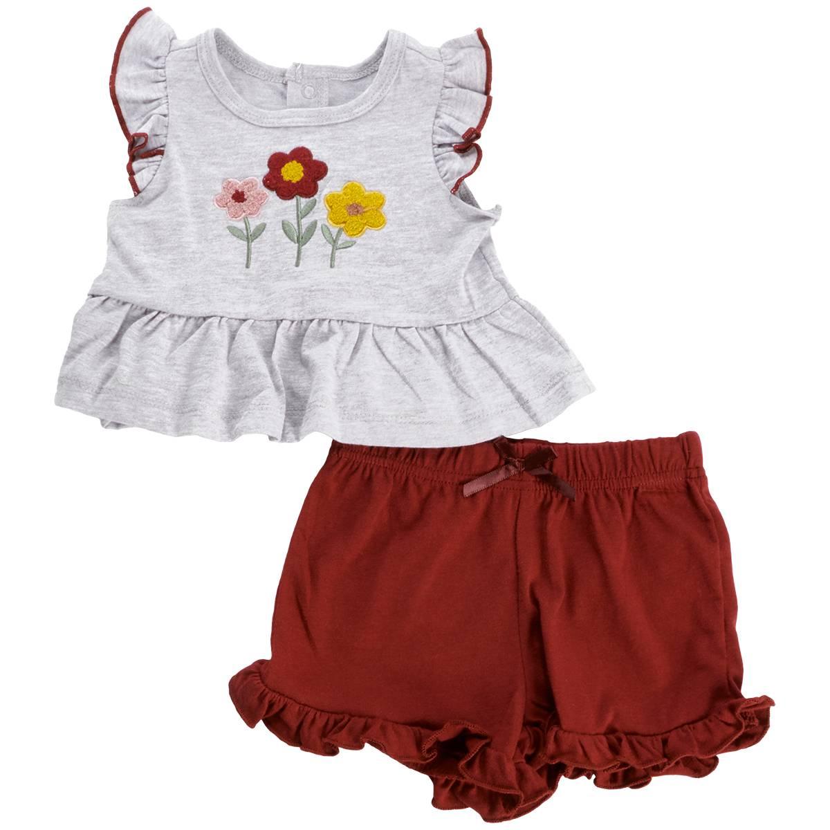 Click here for Baby Girl (NB-9M) Mini Bean(R) 2pc. Floral Appliqu... prices