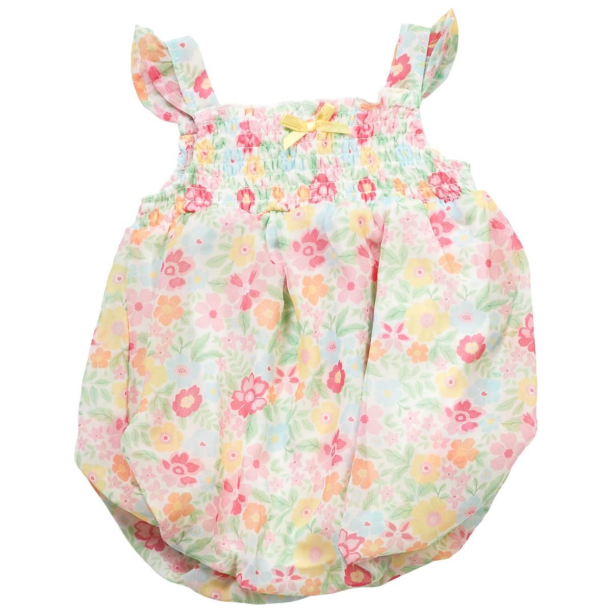 Click here for Baby Girl (NB-9M) Nannette Chiffon Floral Bubble R... prices