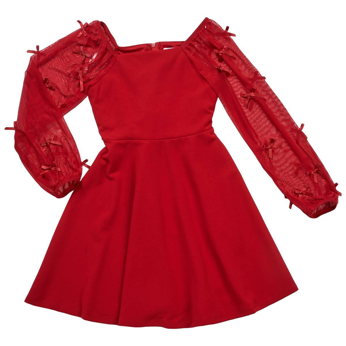 Girls (7-16) Speechless(R) Long Bow Sleeve Skater Dress
