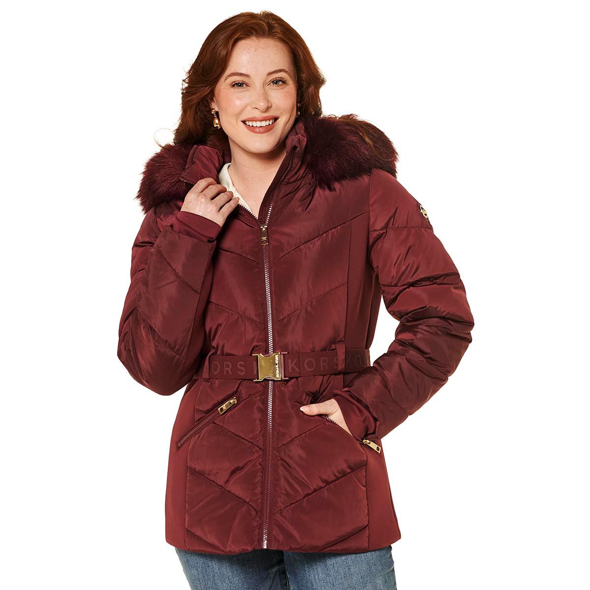 Click here for Michael Kors Womens Belted Puffer Coat prices
