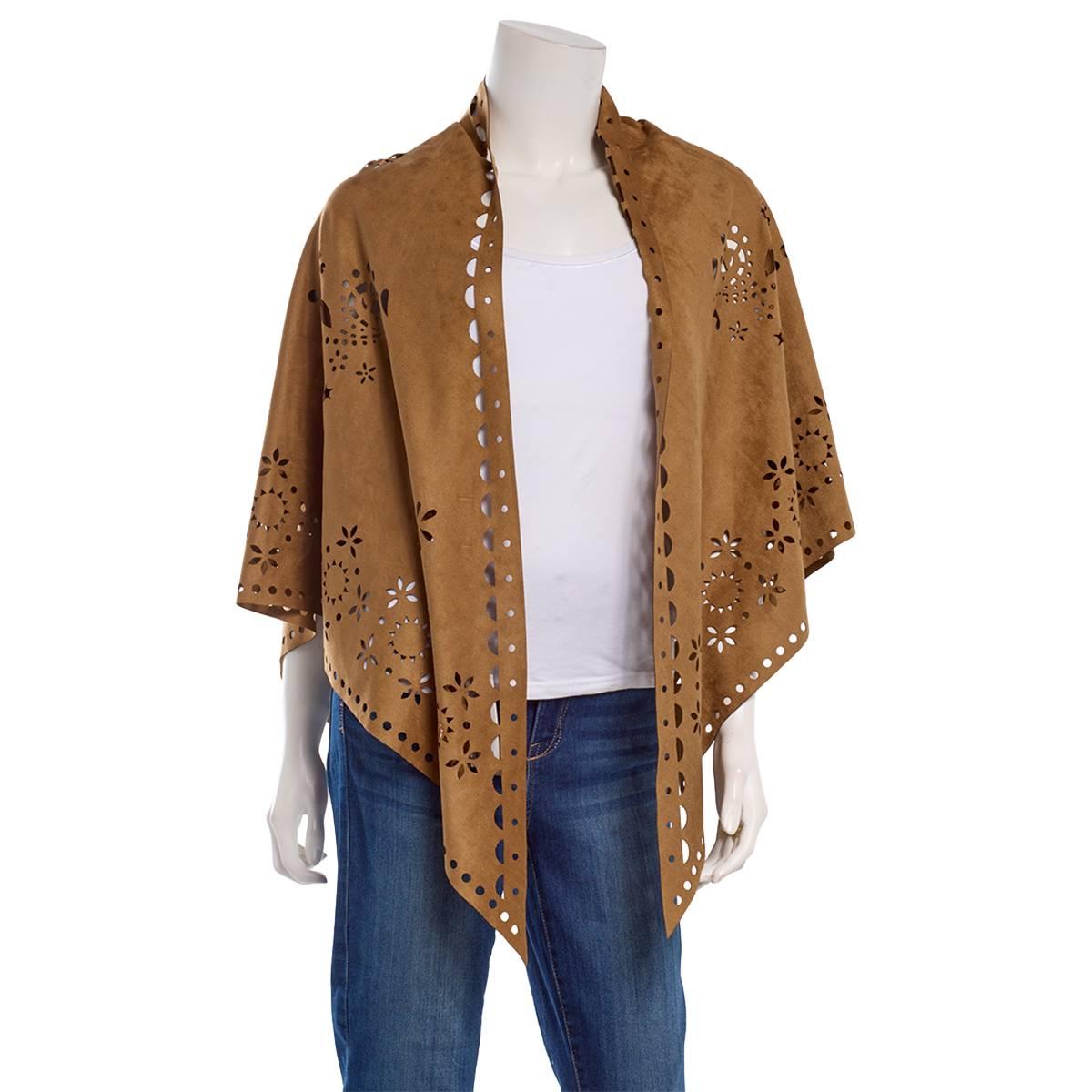 Click here for Womens Anne Klein Ornate Suede Triangle Shawl prices