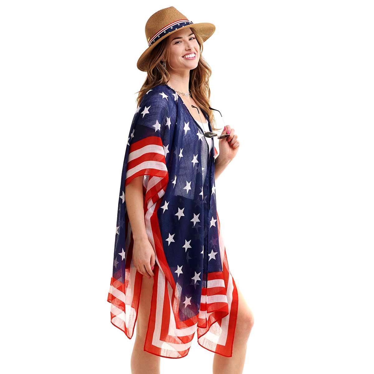 Click here for Womens Steve Madden Americana Kimono & Fedora prices