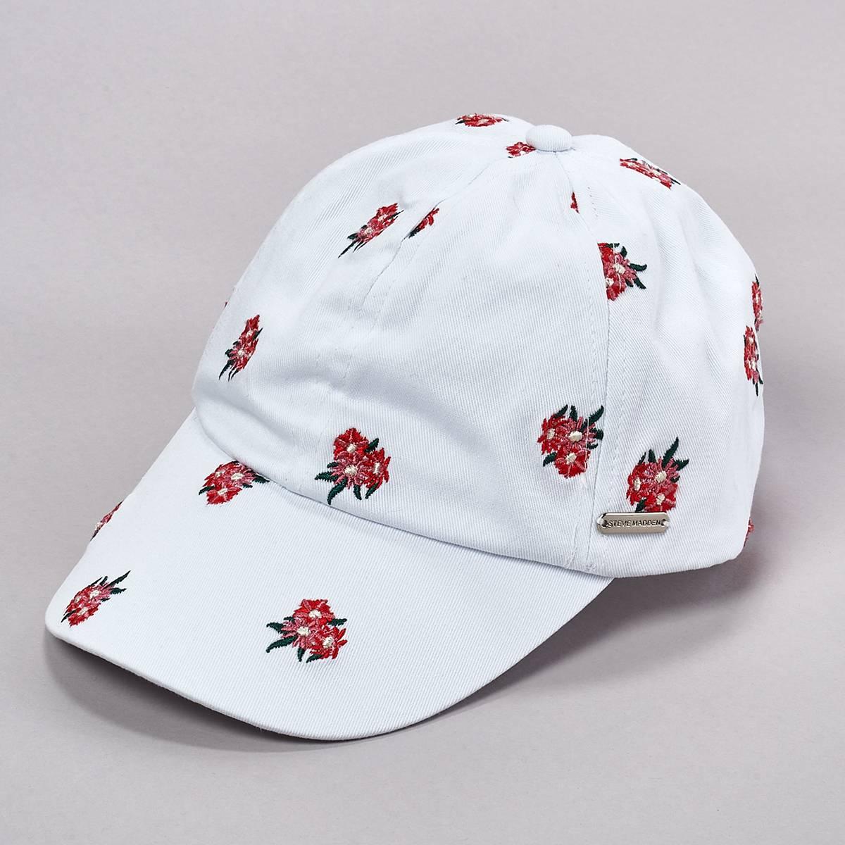 Click here for Womens Steve Madden Floral Embroidered Baseball Ha... prices