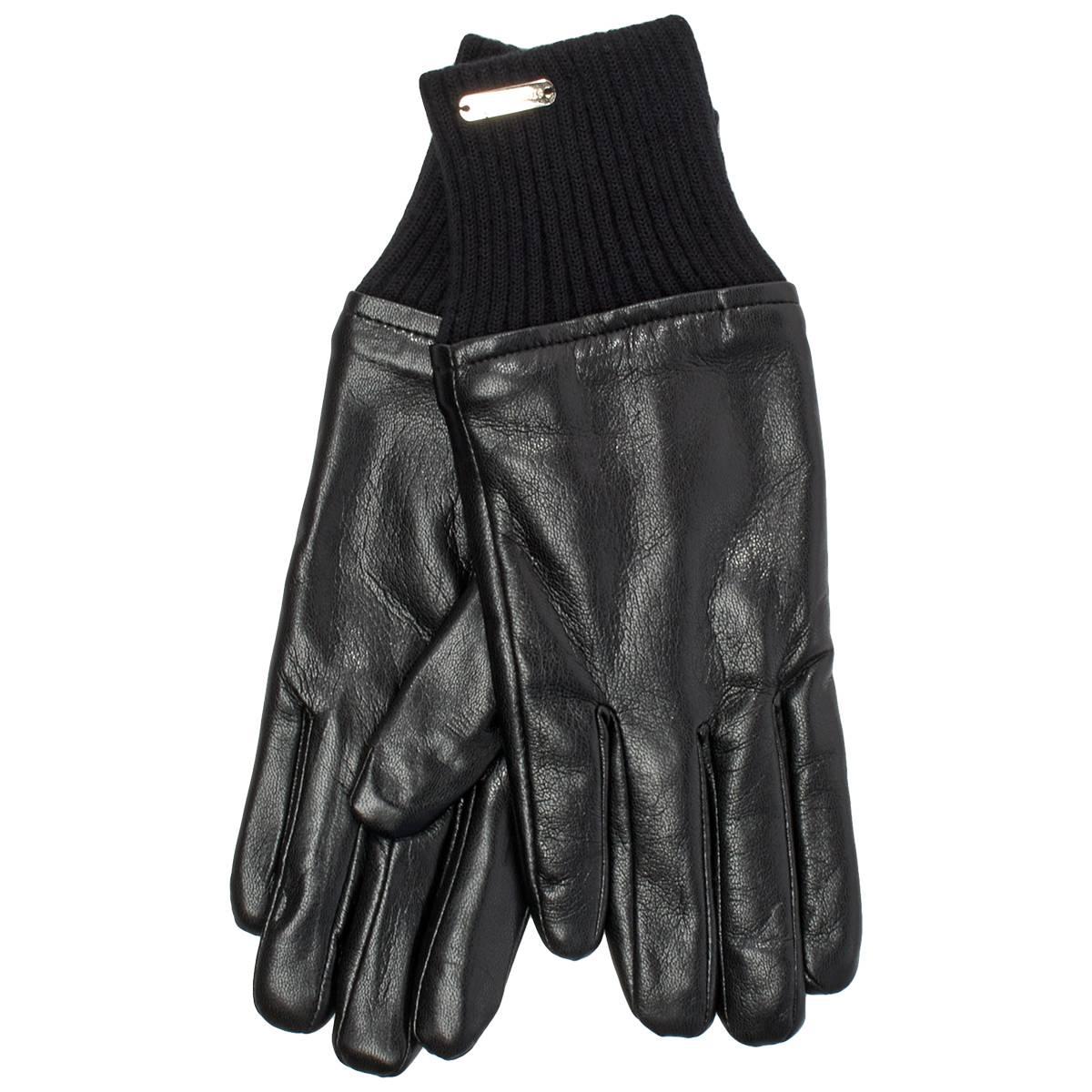 Click here for Womens Steve Madden Faux Leather Knit Gloves prices