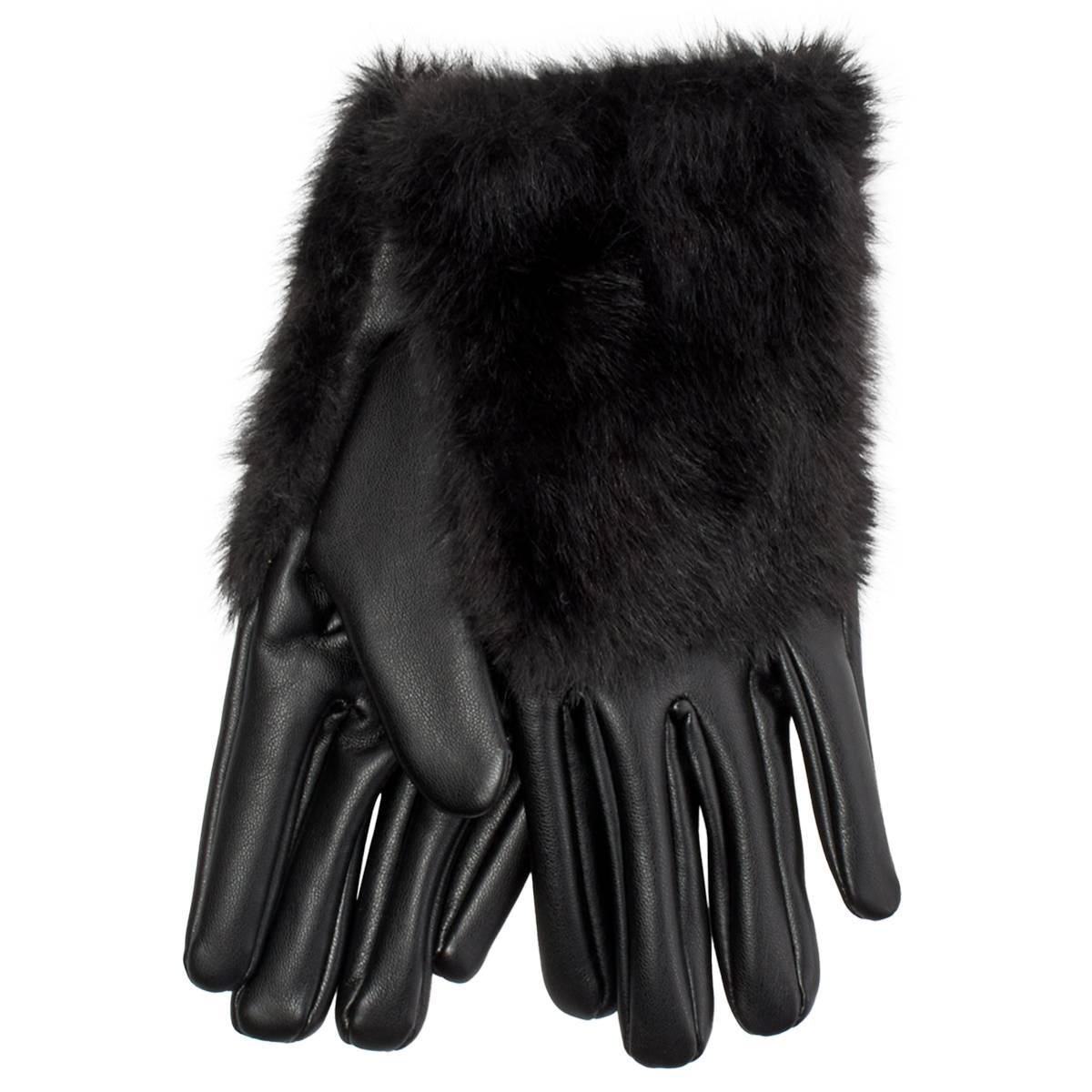 Click here for Womens Steve Madden Faux Leather Glove w/ Faux Fur prices