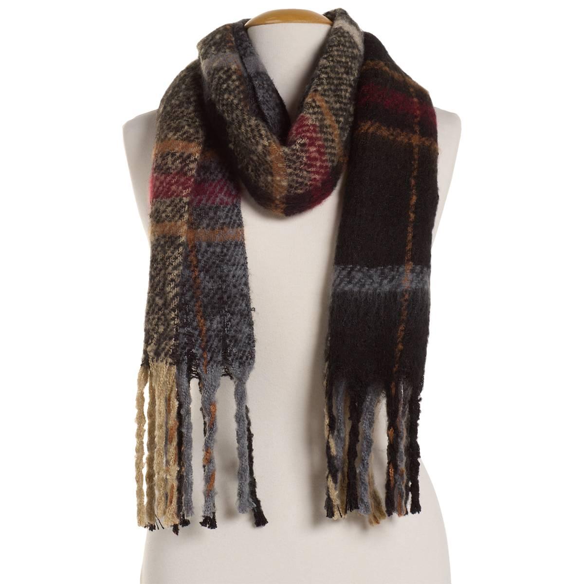 Click here for Womens Steve Madden Metallic Plaid Scarf prices