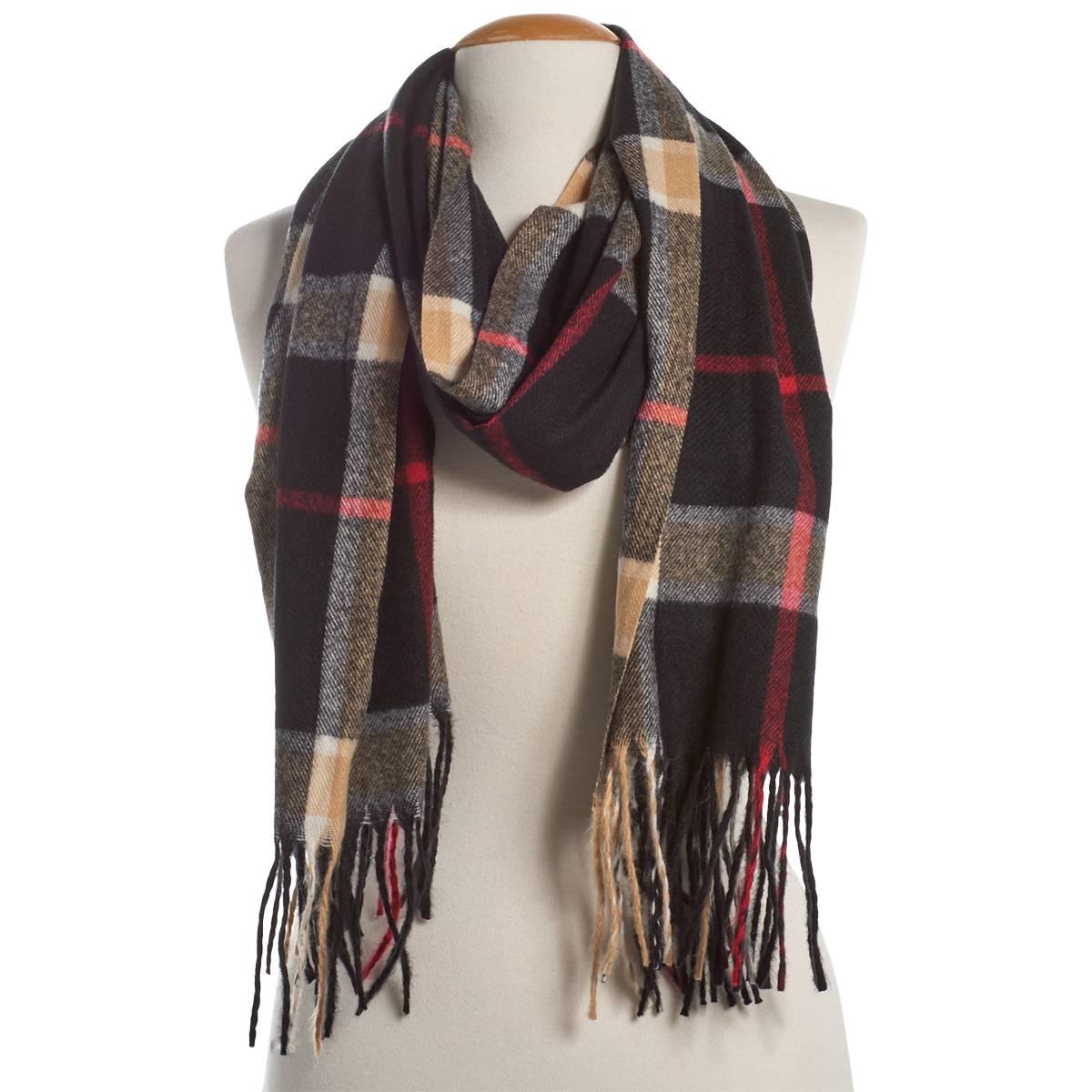 Click here for Womens Steve Madden Check Plaid Scarf - Red/Black prices