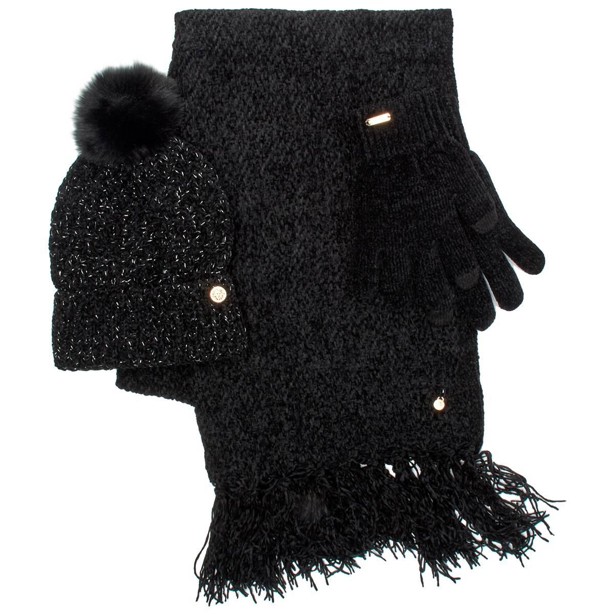 Click here for Womens Anne Klein Solid & Shine 3pc Winter Set prices