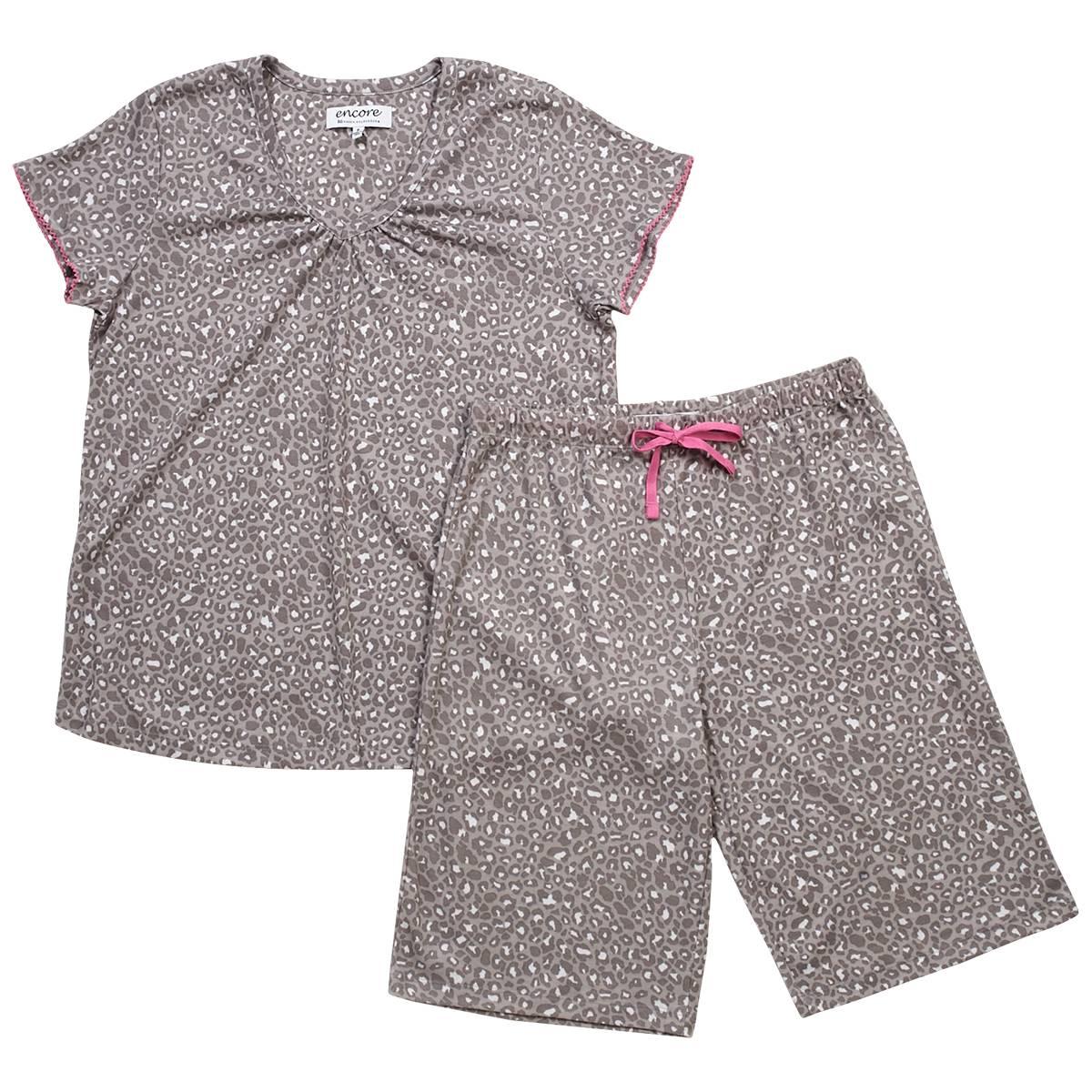 Click here for Plus Size Karen Neuburger Short Sleeve Leopard Paj... prices