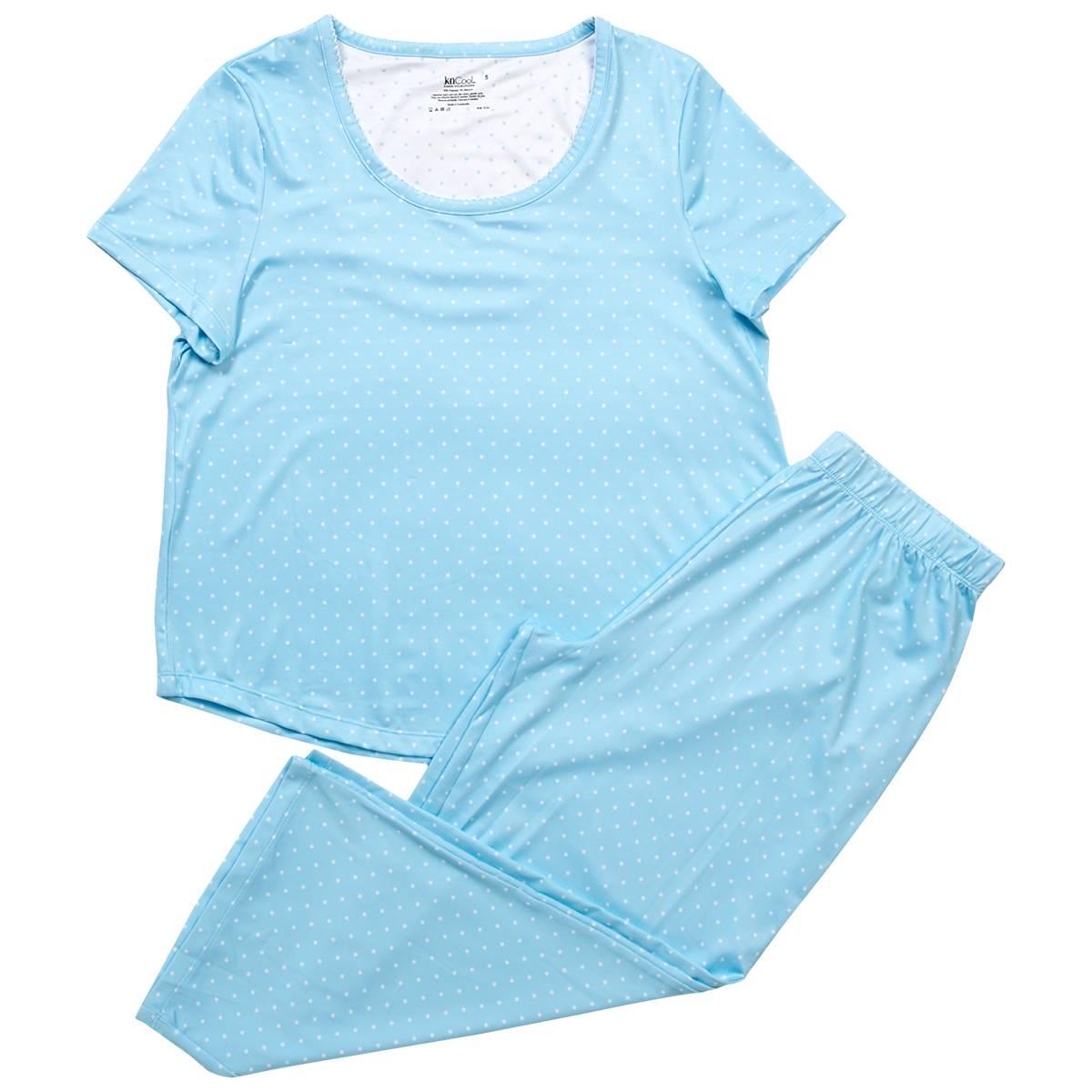 Click here for Petite Karen Neuburger Short Sleeve Dot Scoop Neck... prices
