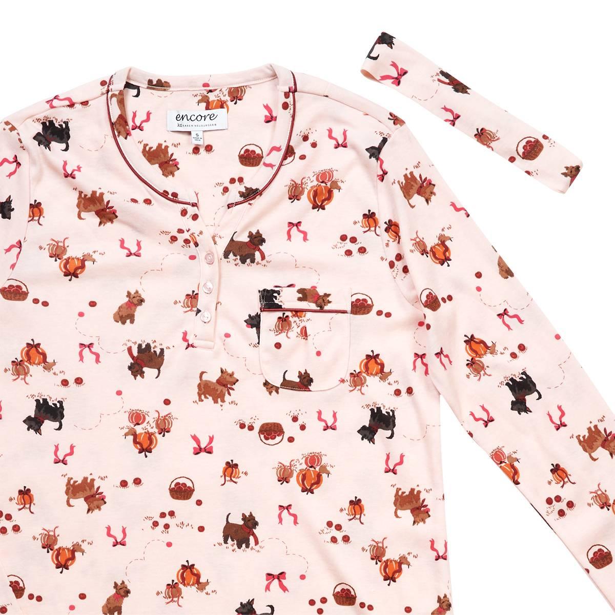 Click here for Petites Karen Neuburger Apple Scotties Henley 2pc.... prices