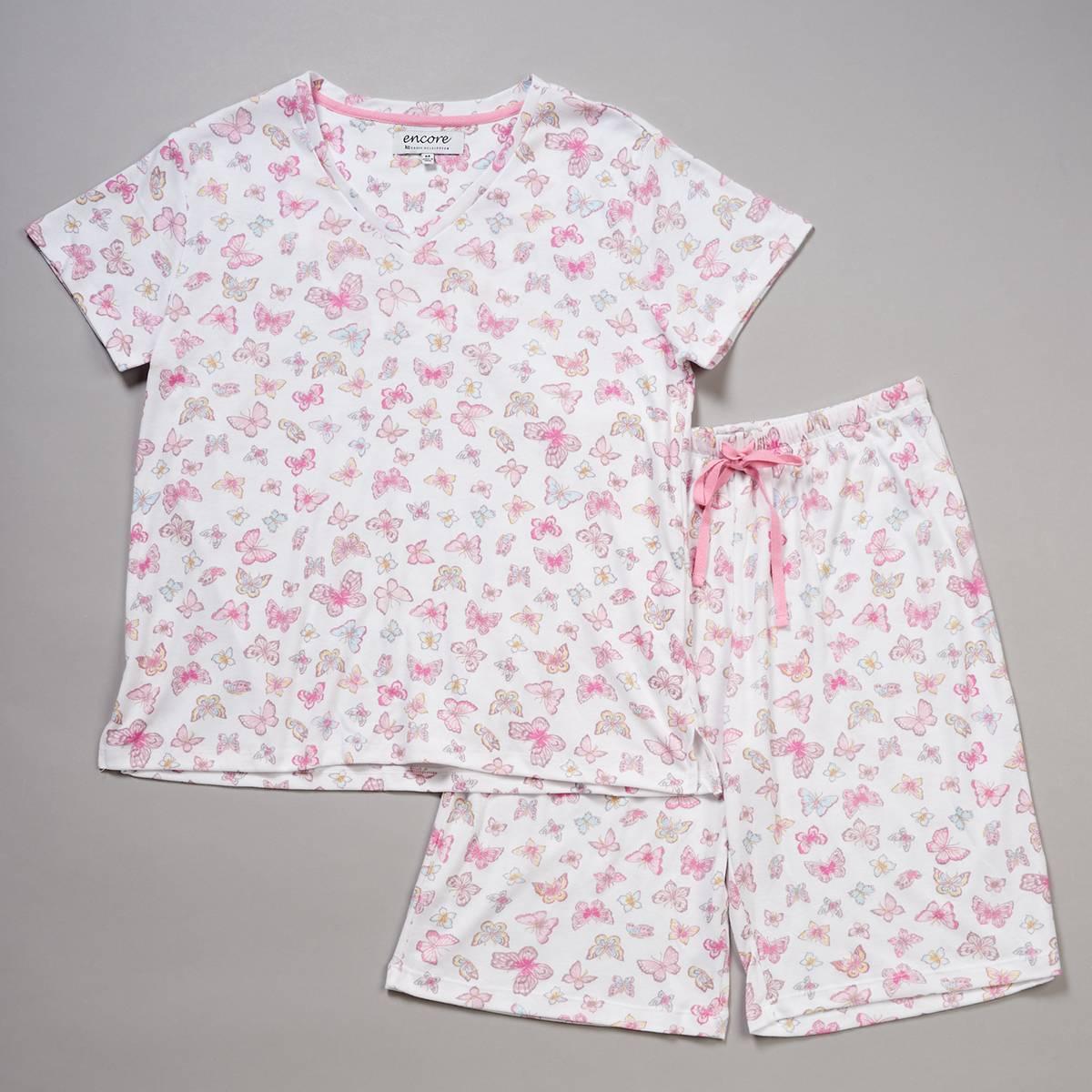 Click here for Petite Karen Neuburger Short Sleeve Butterfly Berm... prices