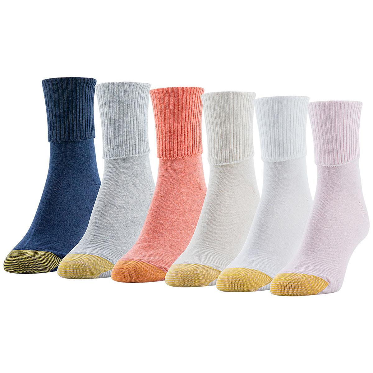 Click here for Womens Gold Toe(R) 6pk. Turn Cuff Socks prices
