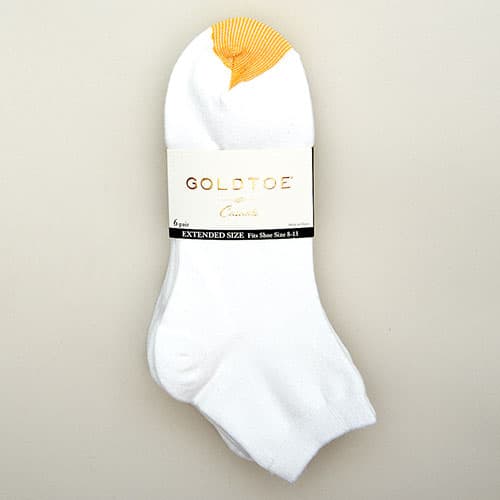 Click here for Womens Gold Toe(R) 6pk. Extended Flat Knit Quarter... prices